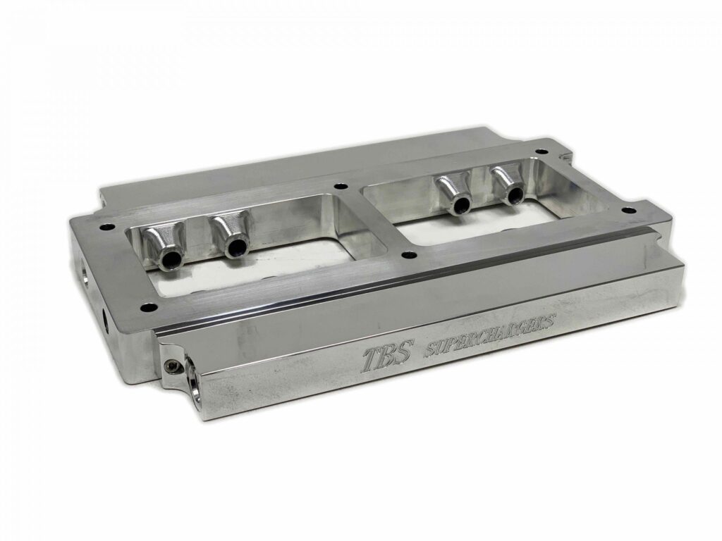 TBS EFI PLATE (FOR INJECTOR HAT) W/ FUEL RAILS [#4336] - The Blower Shop™